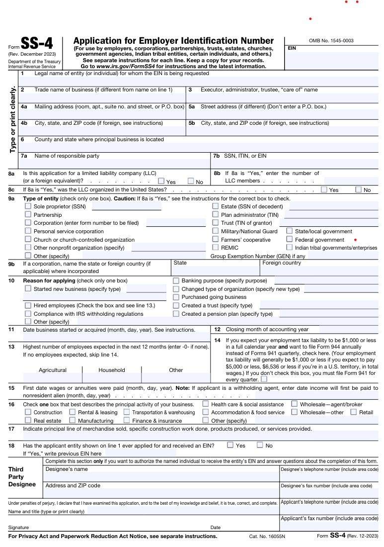 What is Form SS-4? How to file an SS-4 form